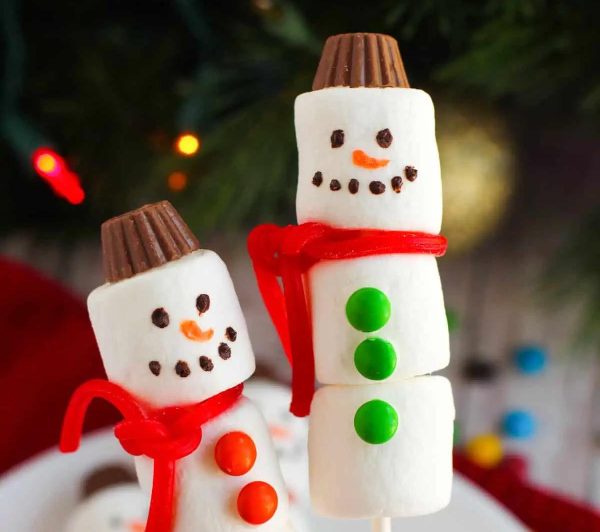 Marshmallow Snowman Pops - Elkmont Kitchen
