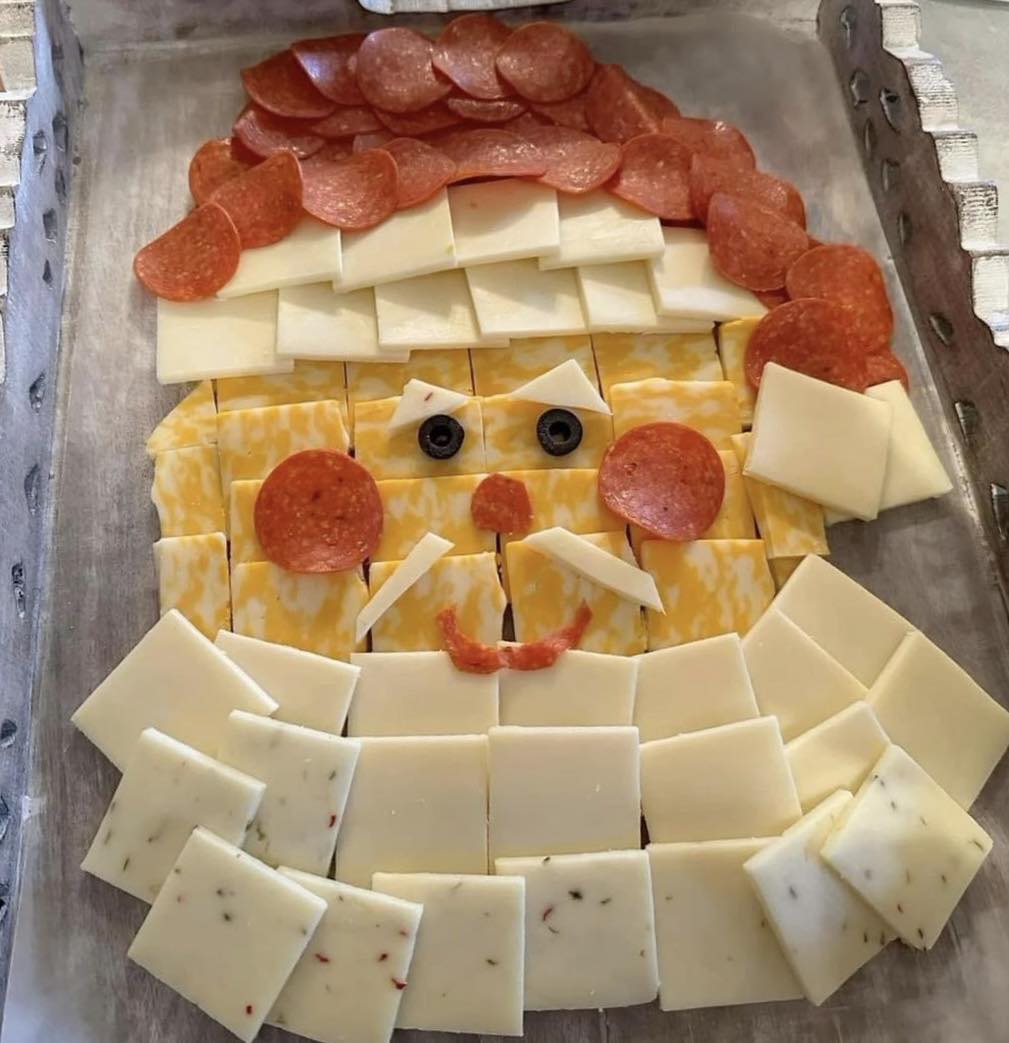 New Recipe! How to Create this Santa Cheese Tray - Elkmont Kitchen